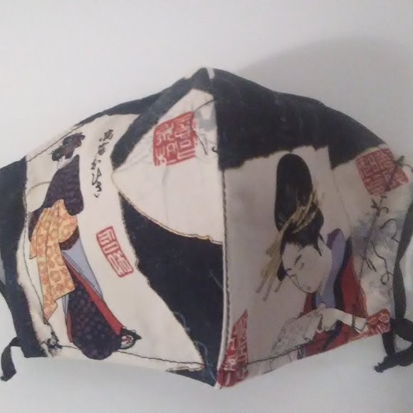 Handmade With Love | Accessories | Small Facemask Geisha Girls Black 6 ...